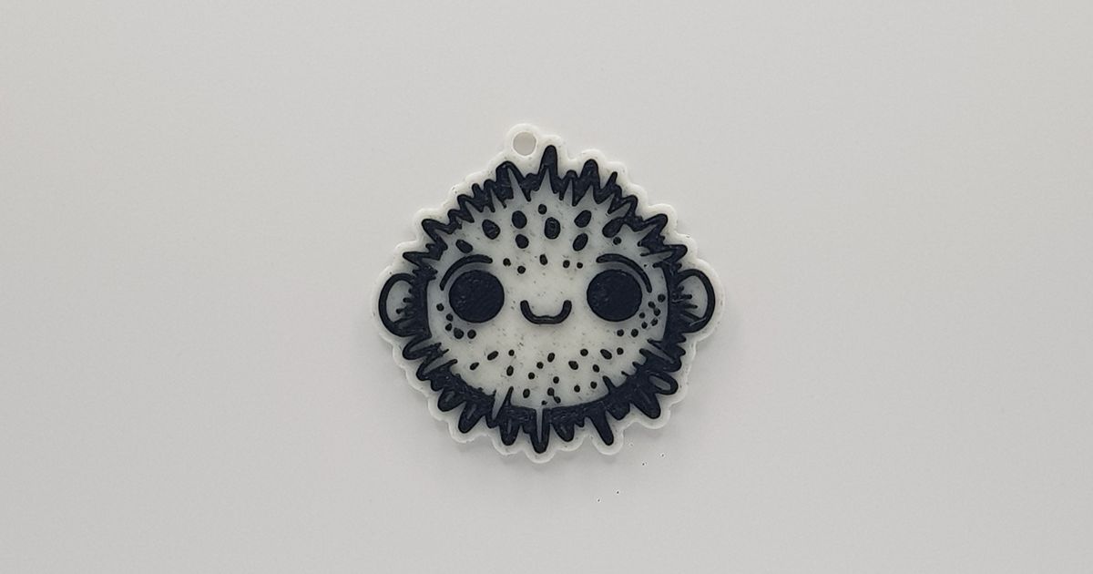 Cute Pufferfish Keychain by FC2M3D | Download free STL model ...