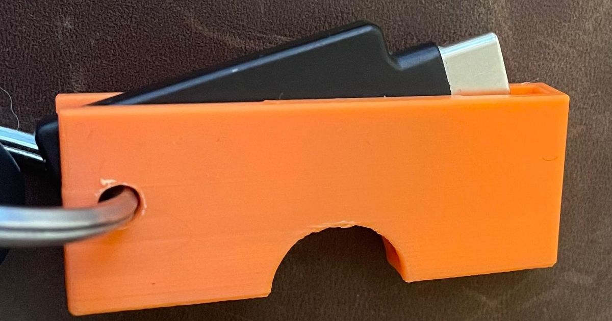 Ubikey USB-C NFC key keyring protector by mitnits | Download free STL ...