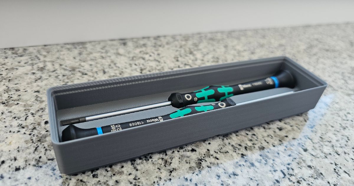 Gridfinity box for two Wera Micro Hex Screwdriver by Chris MAD Dahl | Download free STL model ...