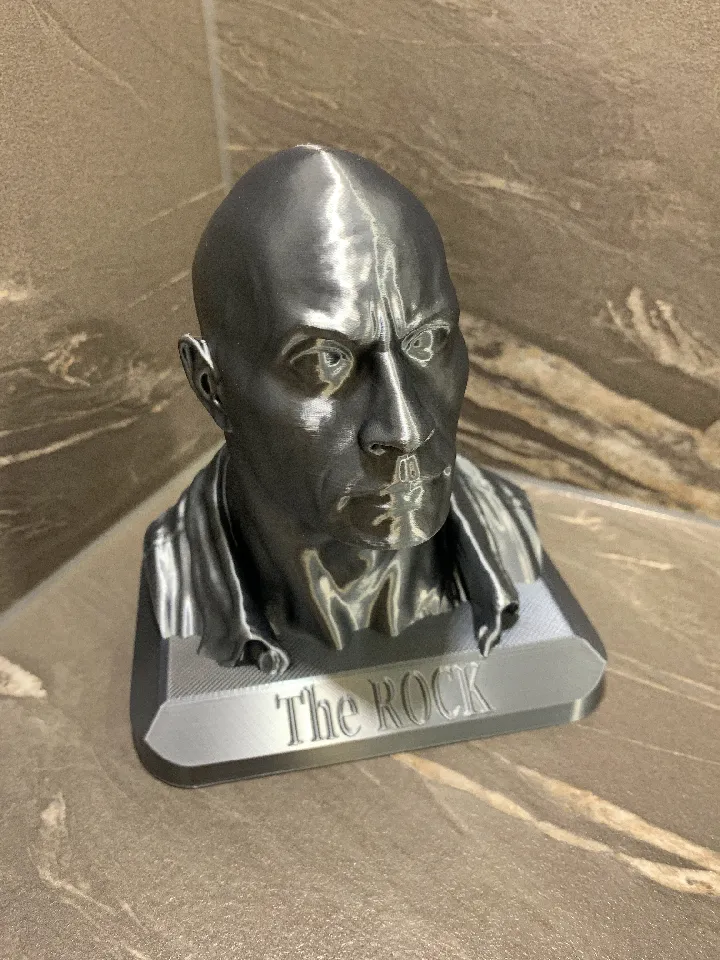 The Rock Bust by C B | Download free STL model | Printables.com