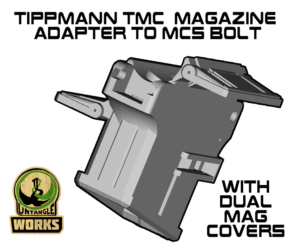 Tippmann TMC to MCS BOLT or Blizzard Adapter with dual mag cover von ...
