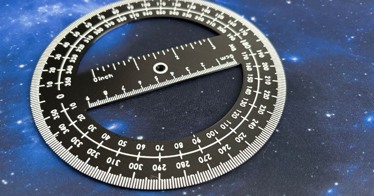 New 360 Degrees Protractor Centimeters & Inches by Martin | Download ...