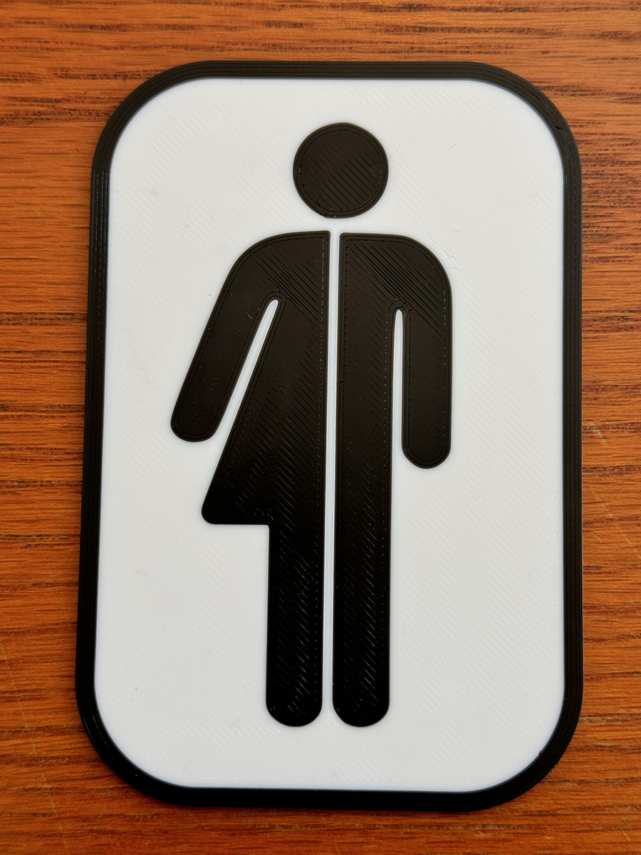 Unisex Restroom Sign, multi colour same layer by Thomas Kowal ...