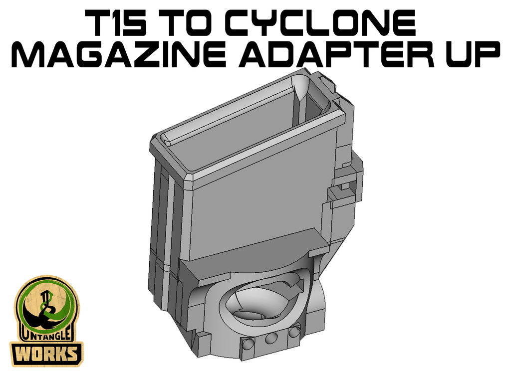 T15 cyclone Magazine Adapter top by UntangleWORKS | Download free STL ...