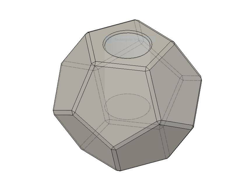Dodecahedron Curtain Rod End by AlmightyFireFly | Download free STL ...