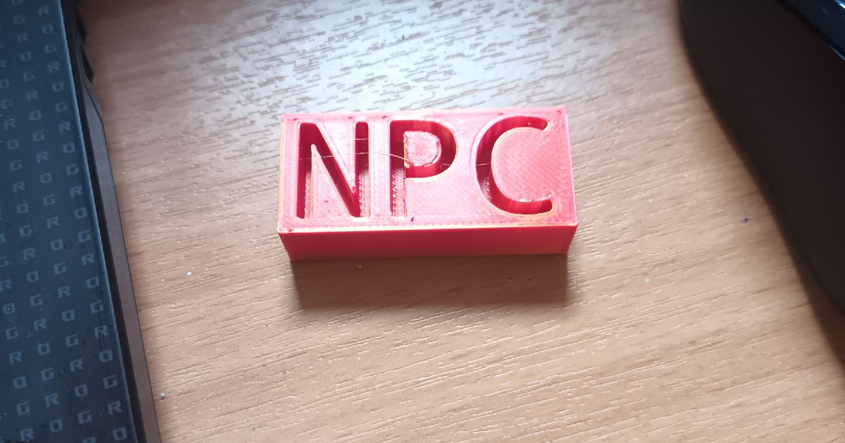 Simple NPC Badge by Umbrella-Sussex | Download free STL model ...
