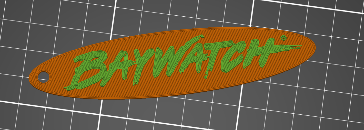 Baywatch Keychain by Carvalheira3DStudio | Download free STL model ...