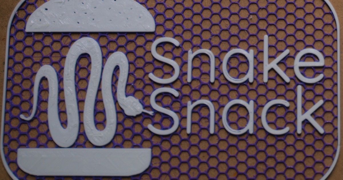 Snake Snack sign by h2odragon | Download free STL model | Printables.com