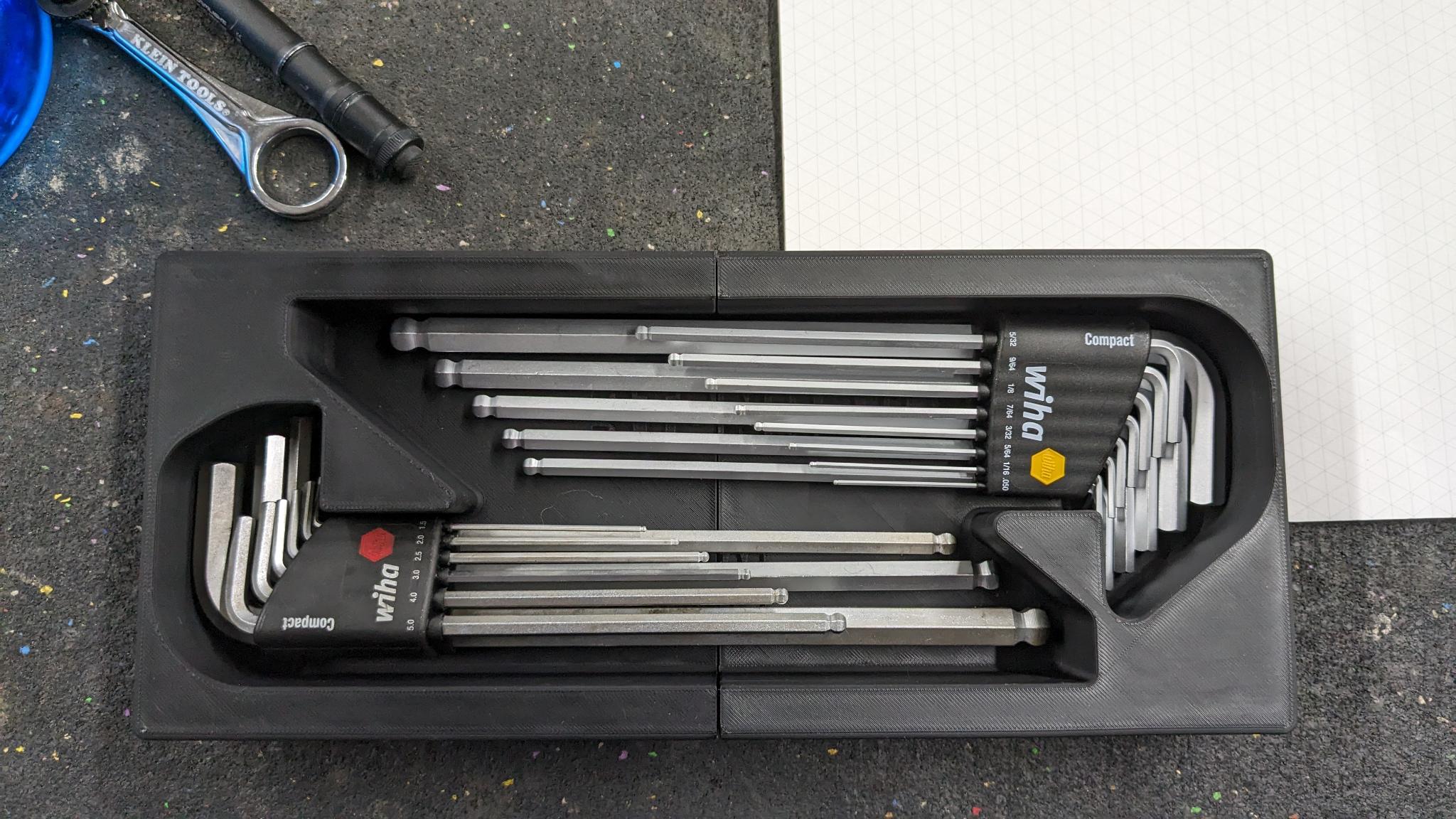 Gridfinity Wiha Long Allen Key holder Standard/Metric by OliveGarden ...