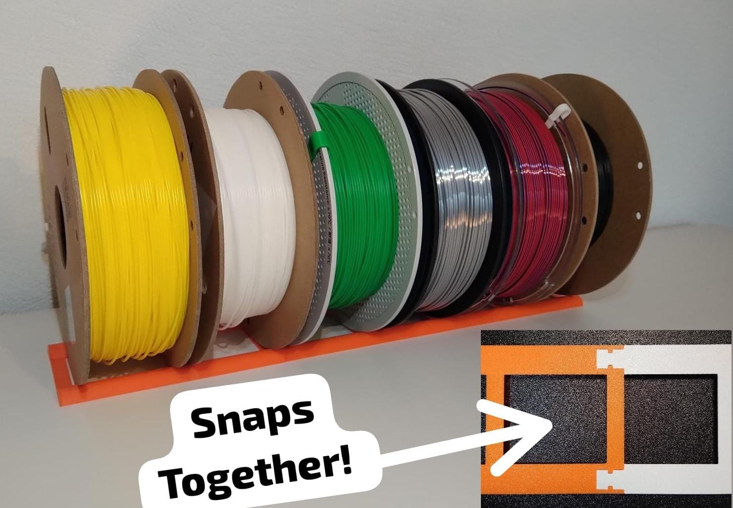 Minimalist Filament spool storage / rack v2 by LightBulb | Download ...