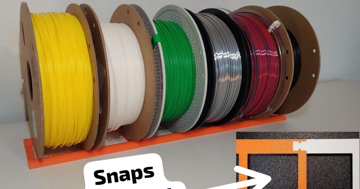 Minimalist Filament spool storage / rack v2 by LightBulb | Download ...