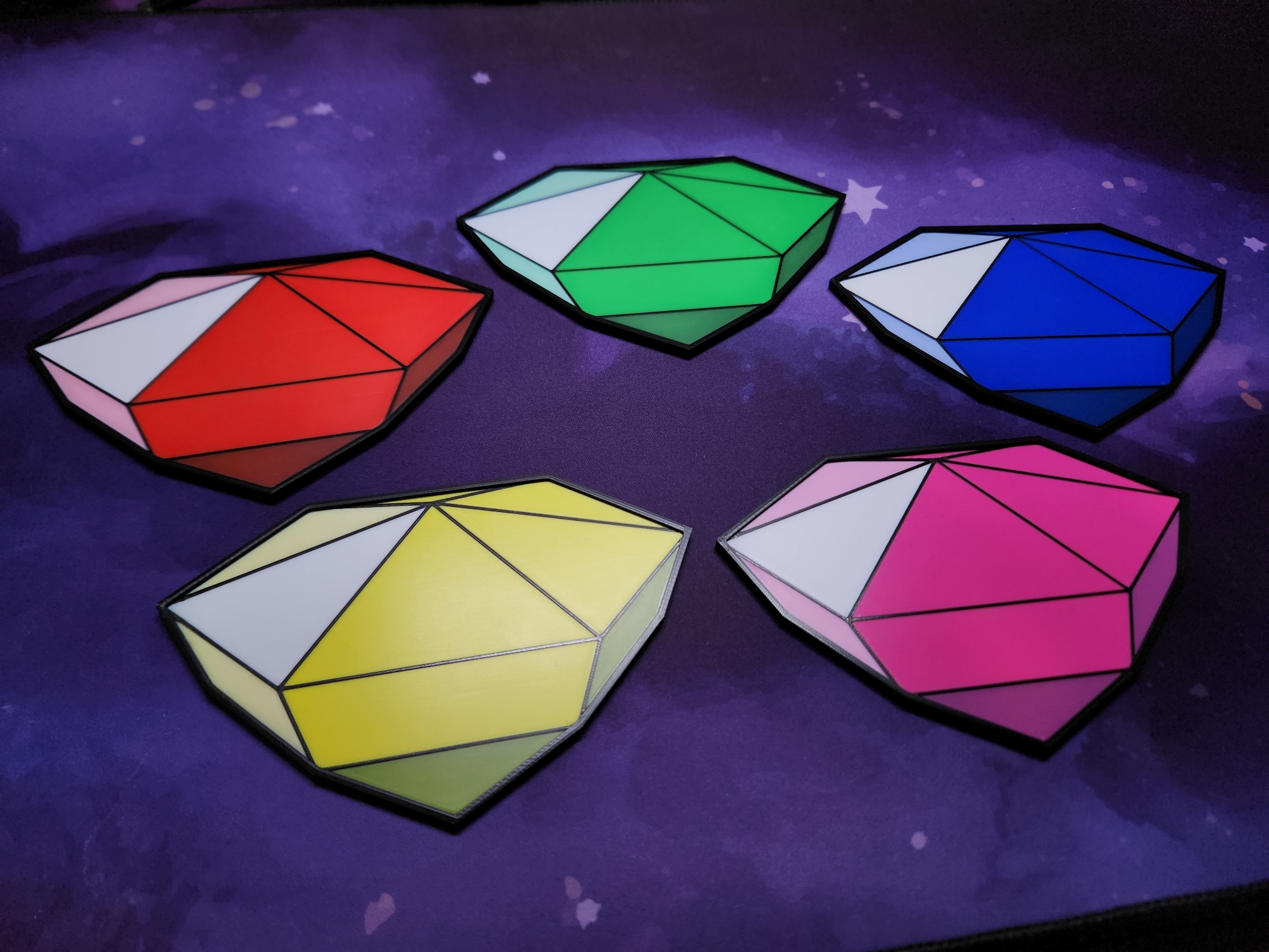 Angled View Gem Coasters (Spyro 1) by Amethyst3D | Printables Store