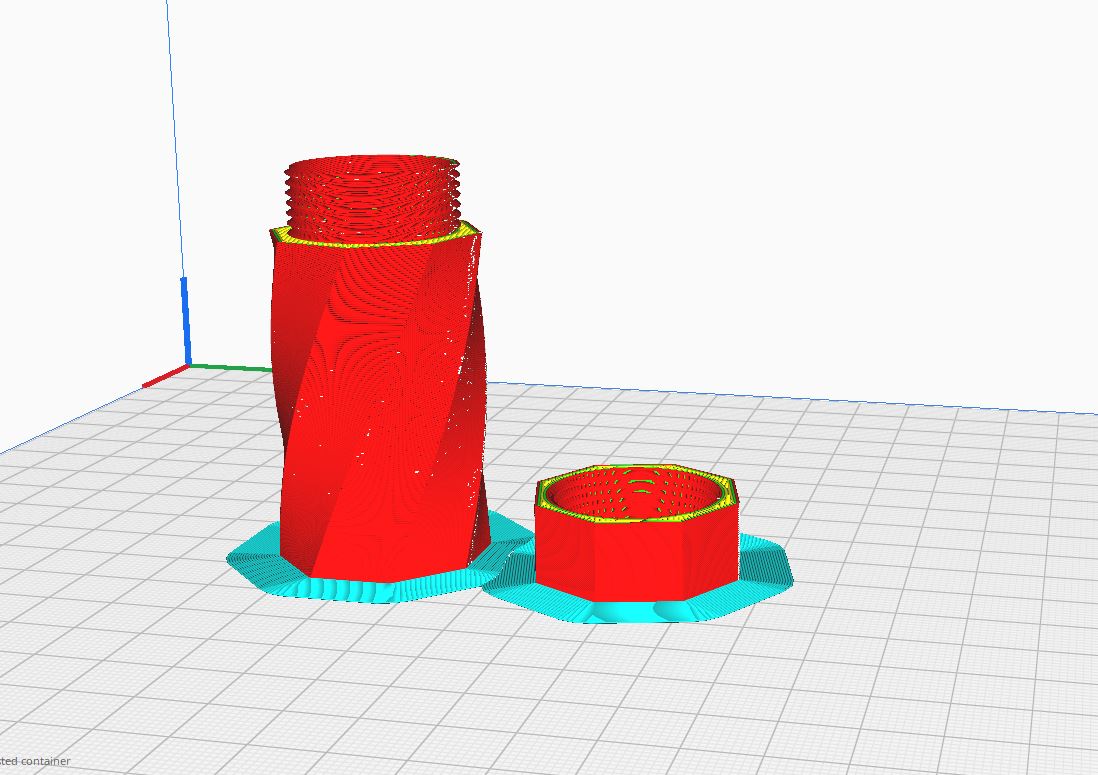 twisted container -print in place- -no suports- by MACE3dp | Download ...