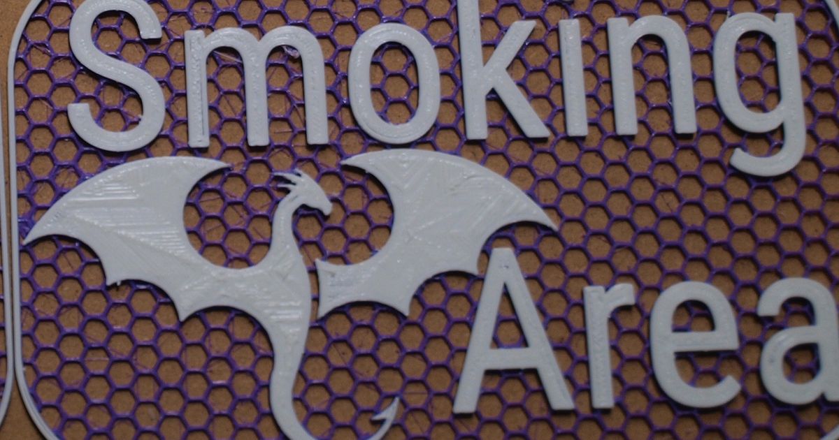 Smoking Area signs by h2odragon | Download free STL model | Printables.com