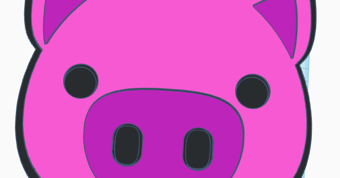 2D Pig by Ahiru_desu | Download free STL model | Printables.com