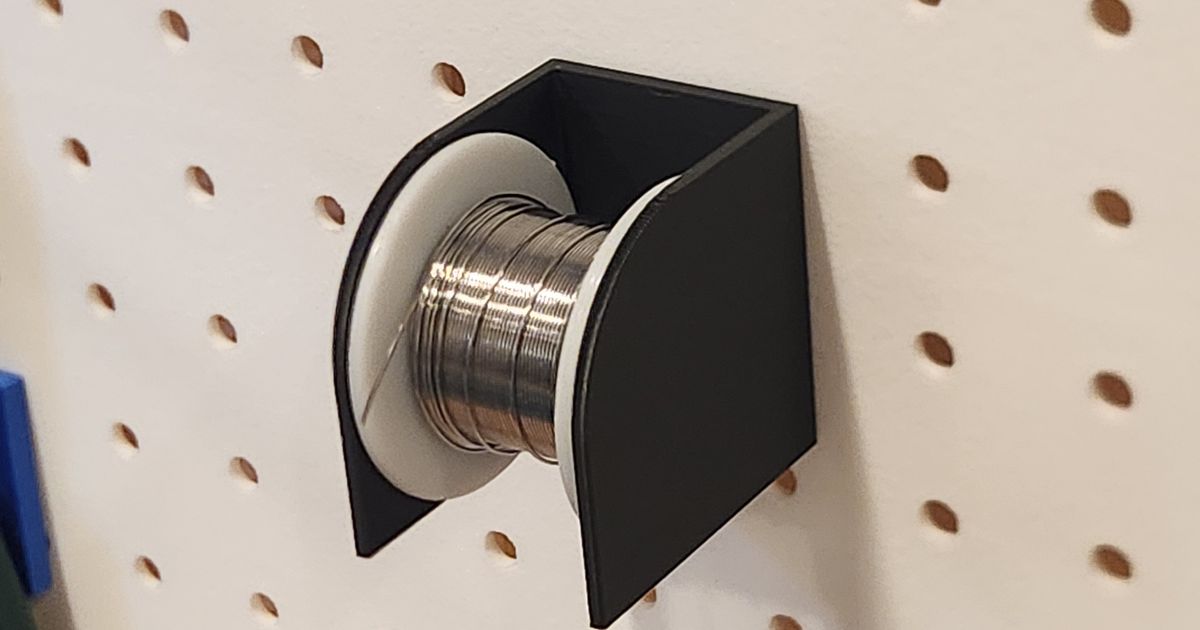 Pegboard Solder Spool Holder by Rubiks Cube | Download free STL model ...