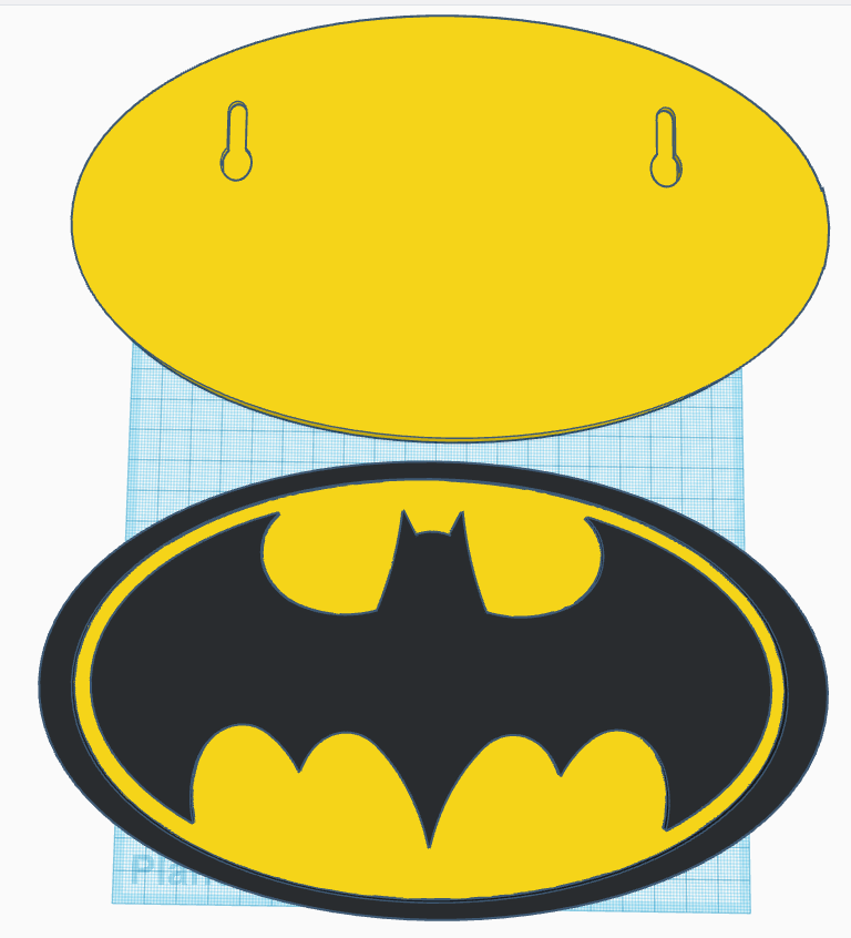 Batman Logo with wall mount por 3Dinfinity | Descargar modelo STL ...