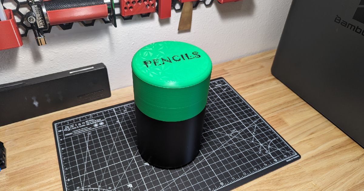 Large Pencil Container by Fuse | Download free STL model | Printables.com