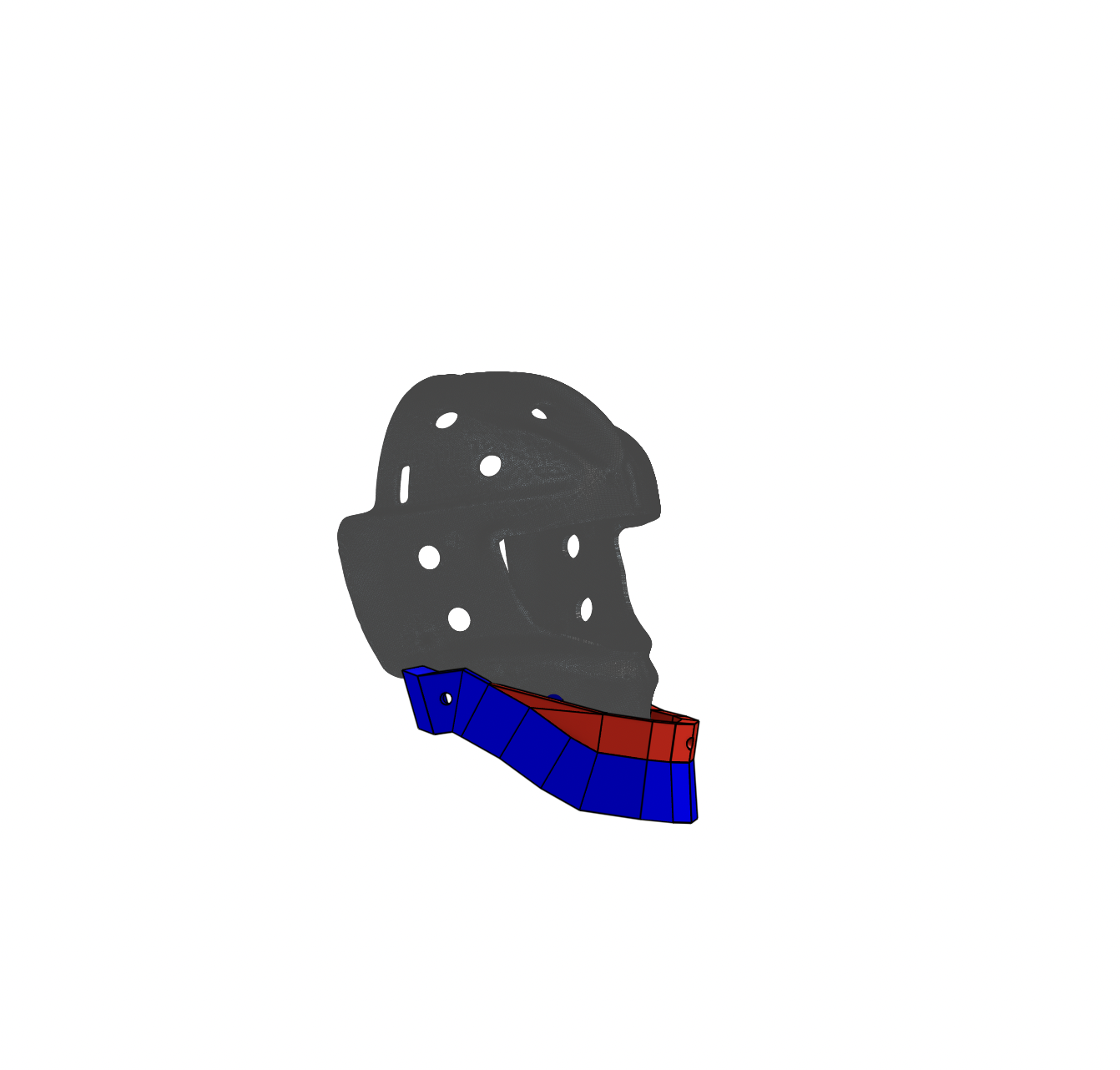 Low-Poly Goalie Hockey Attachable Neck Guard by Ariel Warsh | Download ...
