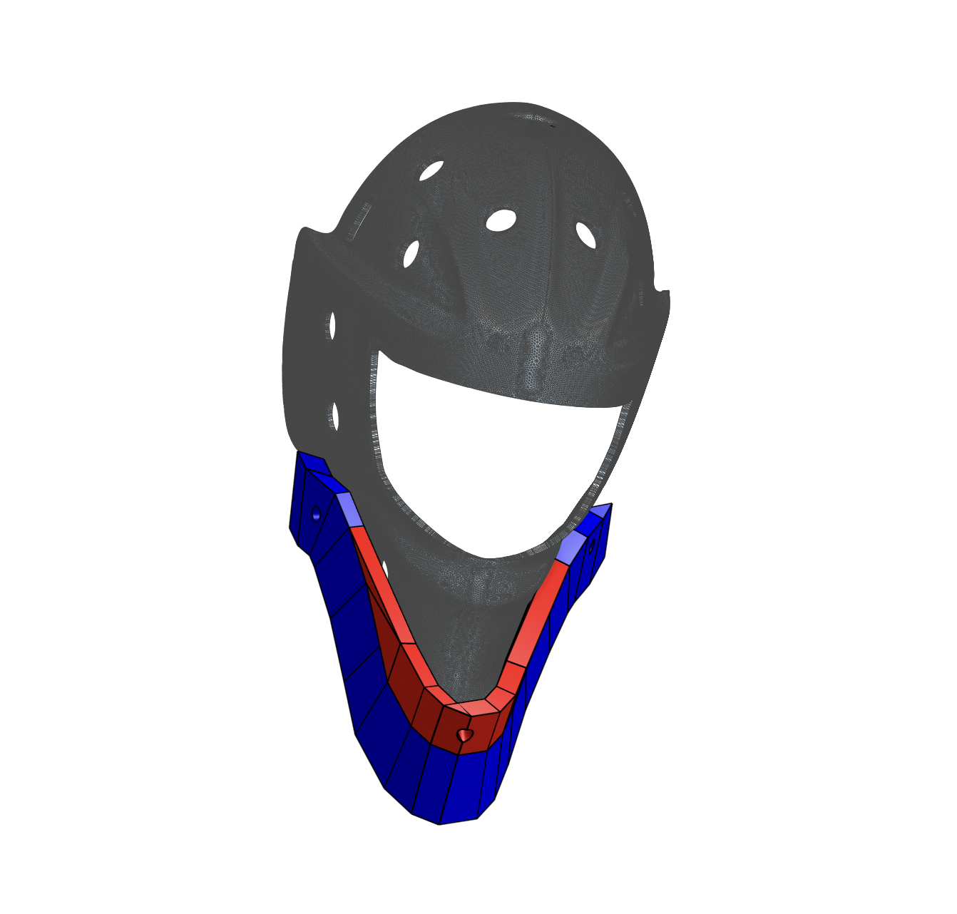 Low-Poly Goalie Hockey Attachable Neck Guard by Ariel Warsh | Download ...