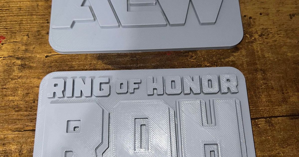 AEW and ROH Logos by Robert M. Pimpsner | Download free STL model ...