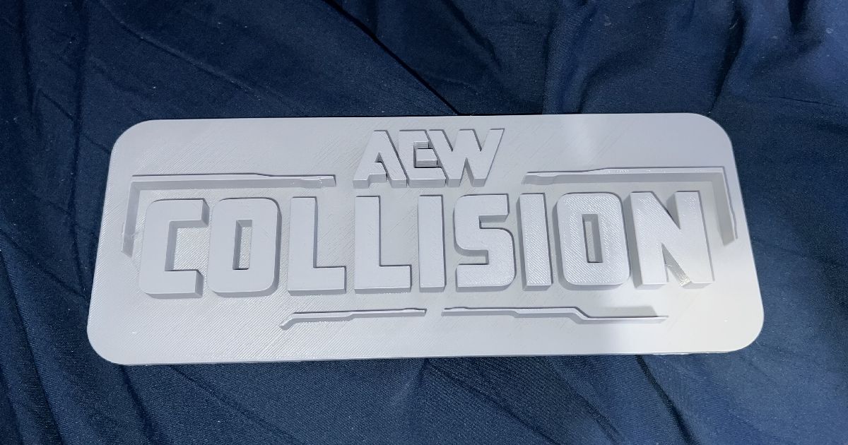 AEW Collision Logo by Robert M. Pimpsner | Download free STL model ...