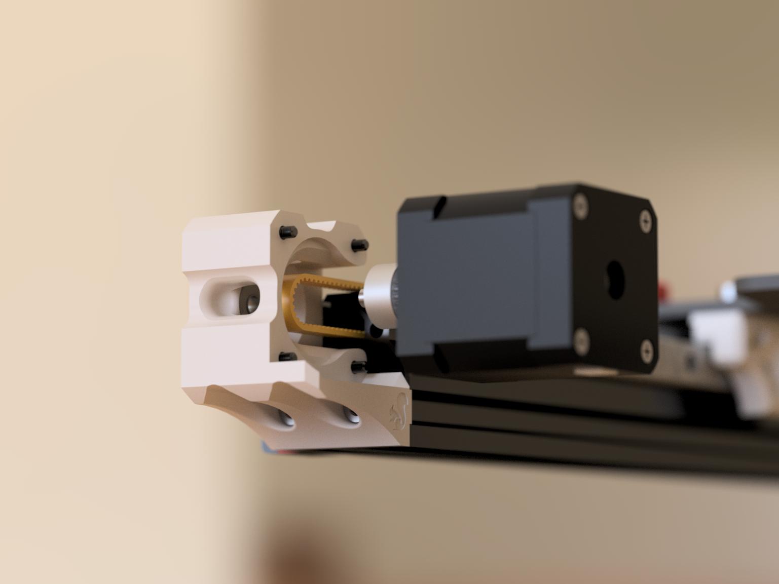 Full Y axis setup - tensioner - dual rail mount - motor mount up to ...