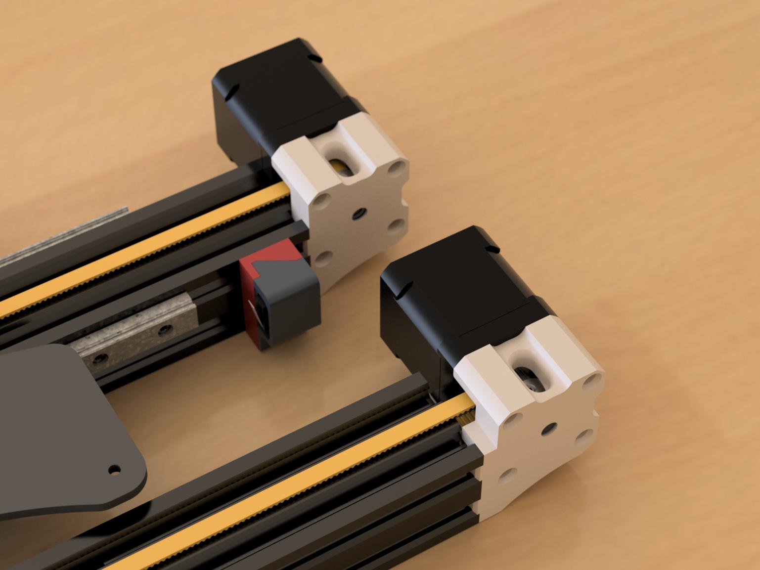 Full Y axis setup - tensioner - dual rail mount - motor mount up to ...