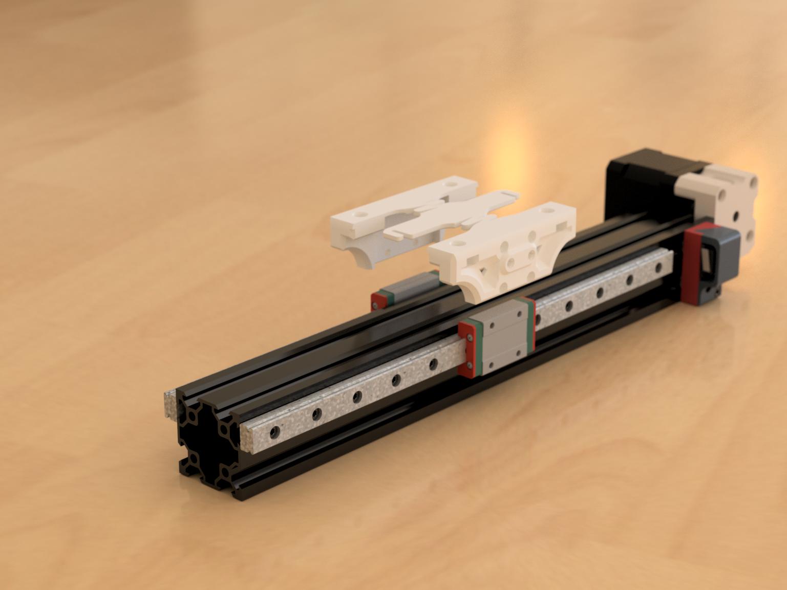 Full Y axis setup - tensioner - dual rail mount - motor mount up to ...