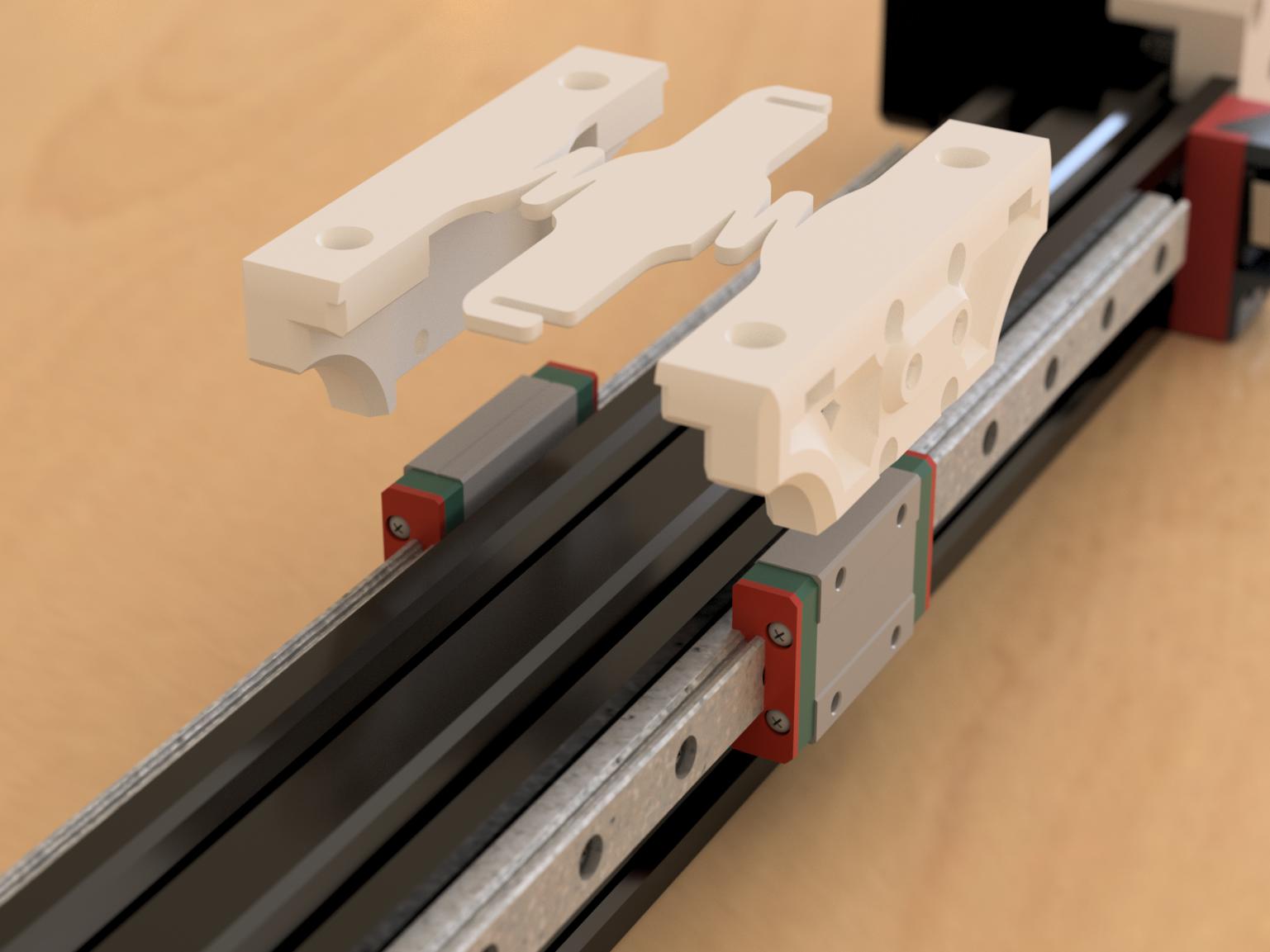 Full Y axis setup - tensioner - dual rail mount - motor mount up to ...