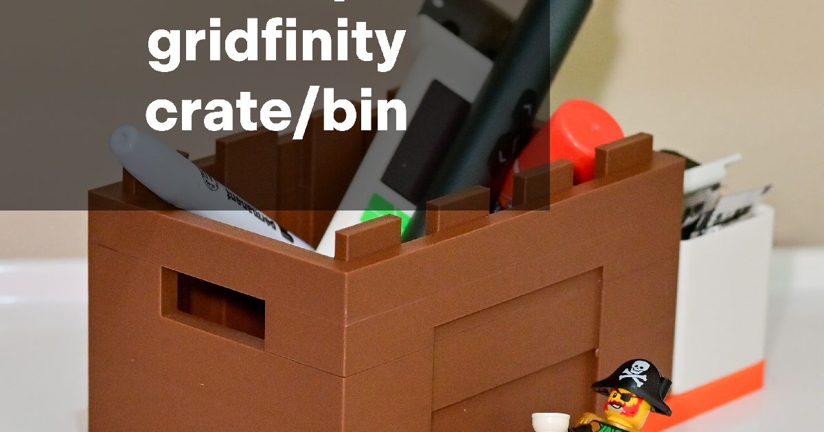 LEGO inspired Gridfinity crate/bin by OverpaidEngineer | Download free ...