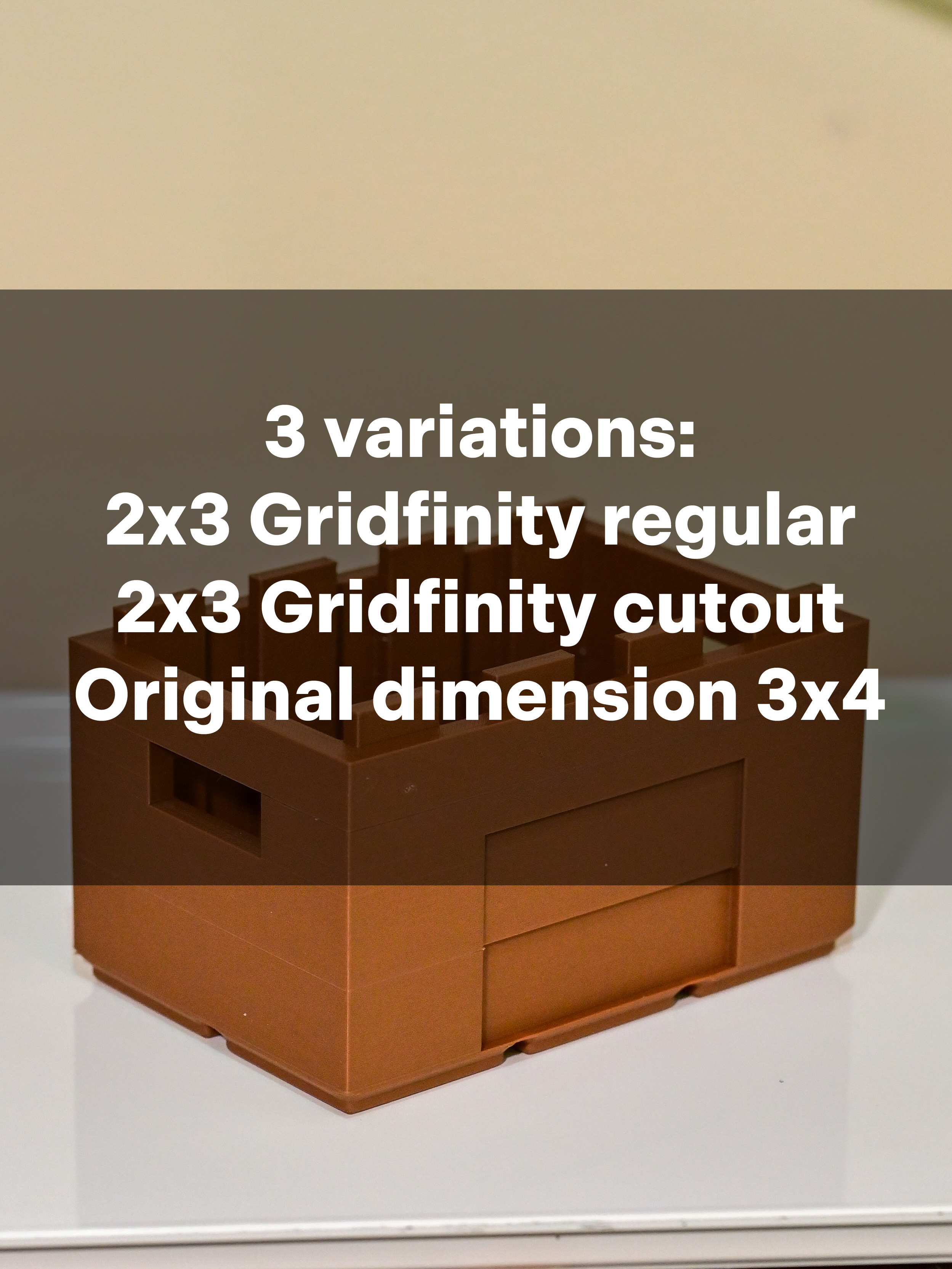 LEGO inspired Gridfinity crate/bin by OverpaidEngineer | Download free ...