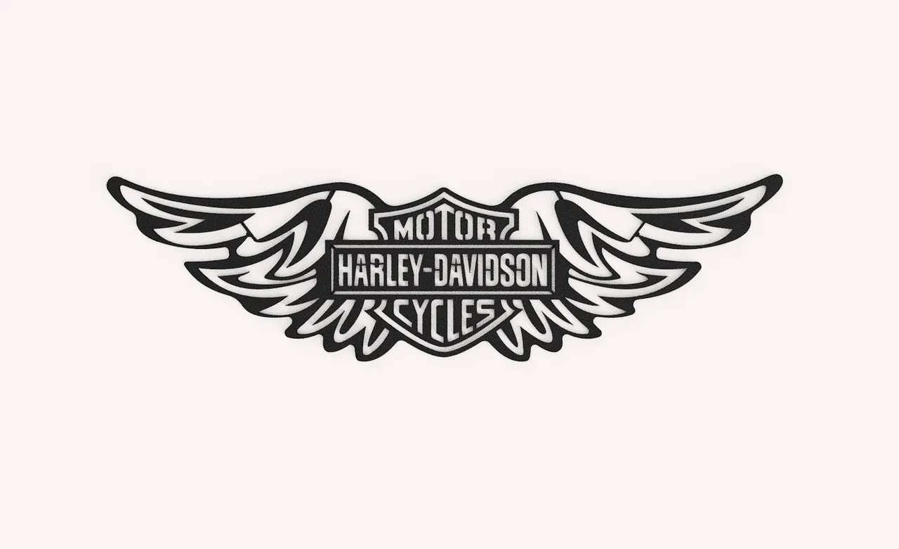 Harley-Davidson Wings 2d wall-art by BasementLAB | Download free STL ...