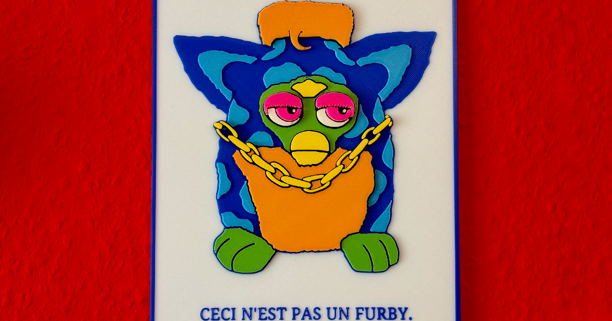 Furby 3D Wall Art by AstroToys | Download free STL model | Printables.com