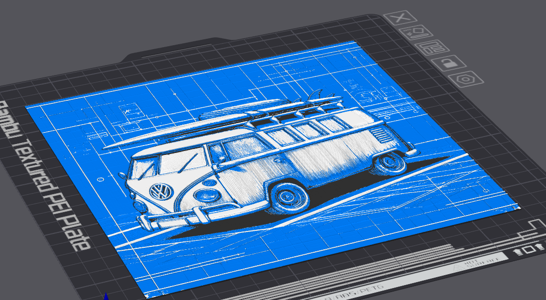 hueforge van VW blueprint by Mathieu Thiel | Download free STL model ...