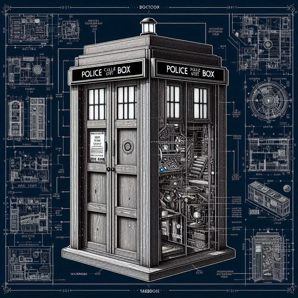 Tardis Lijntekening