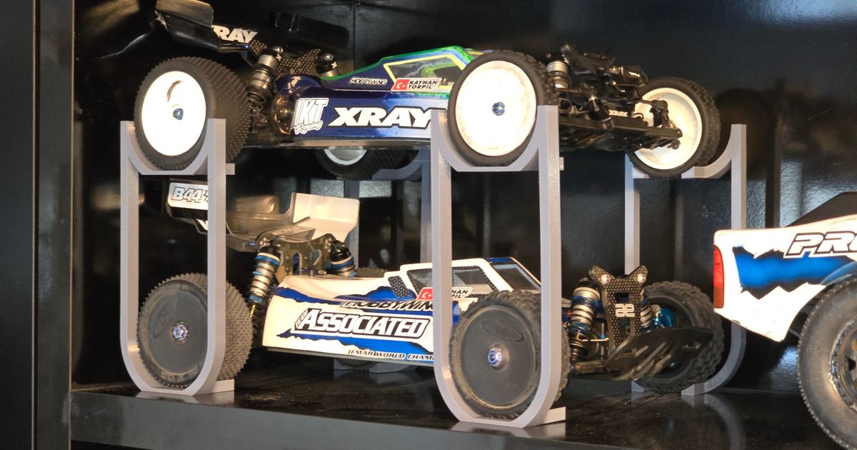 Simple RC Car Stacking Stands by Juzam | Download free STL model ...