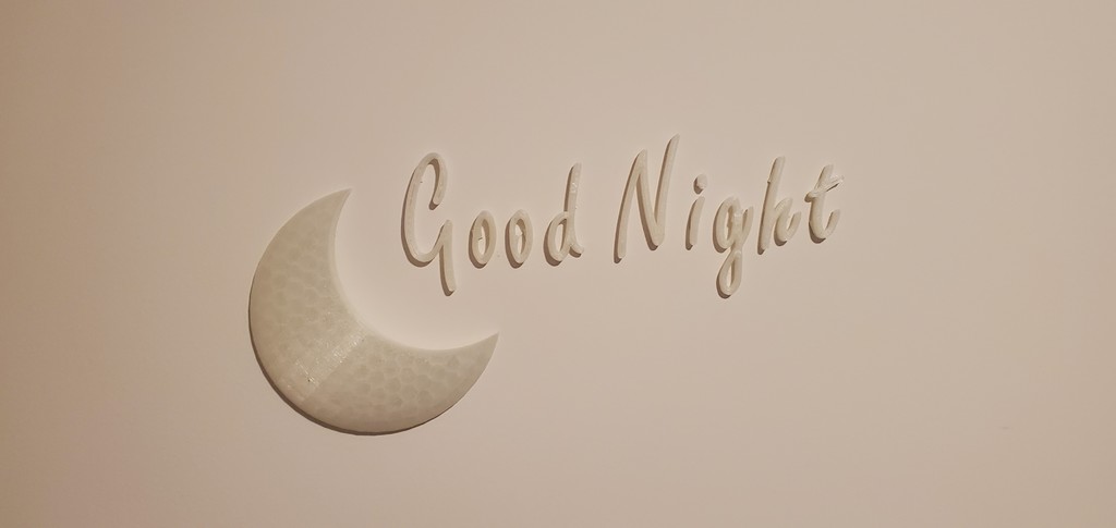 Good Night Wall Decal by 3d.Subzwari | Download free STL model ...