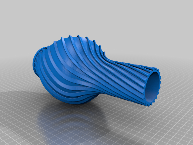 Flower Vase: Twisted Fin pattern by 3D Personalized Prints | Download ...