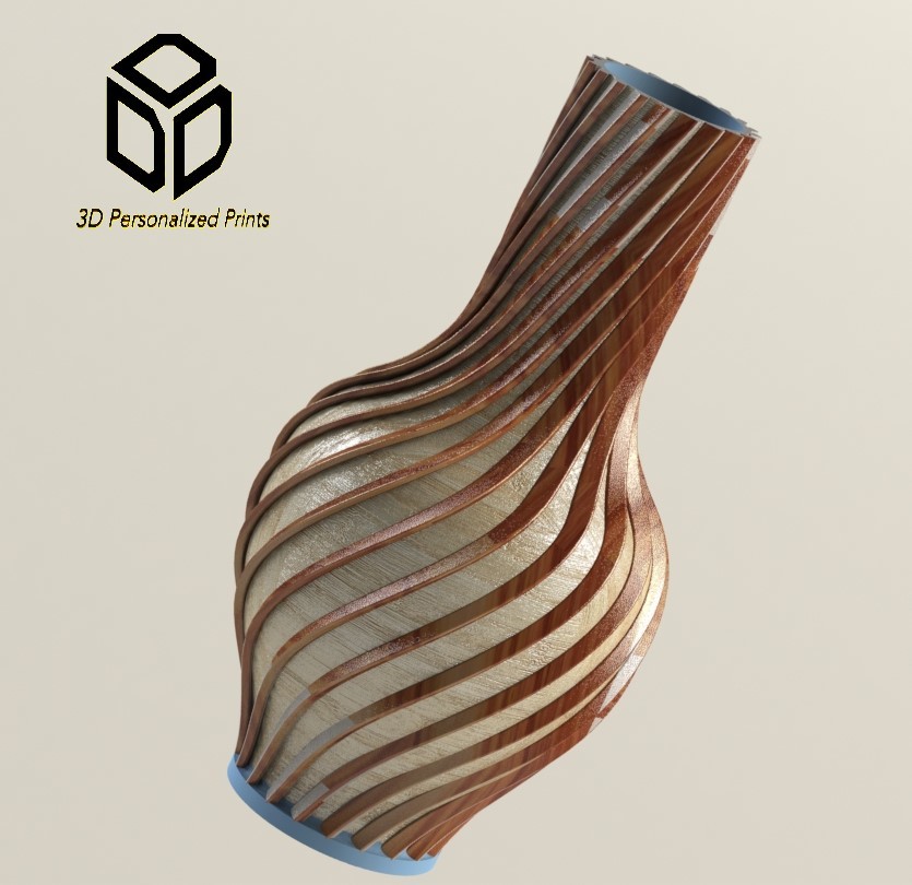 Flower Vase: Twisted Fin pattern by 3D Personalized Prints | Download ...
