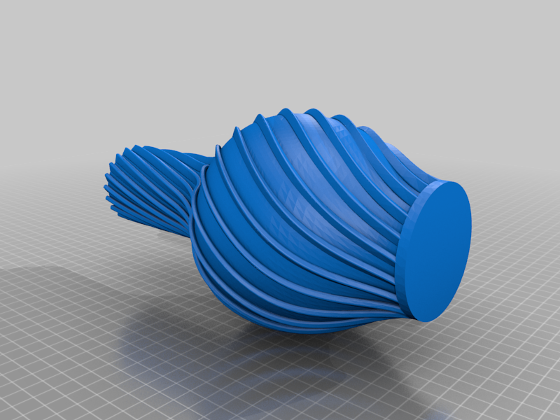 Flower Vase: Twisted Fin pattern by 3D Personalized Prints | Download ...