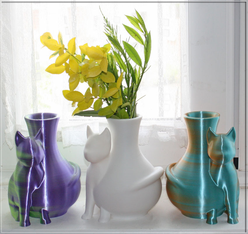 Cat Vase von Kalbo | Kostenloses STL-Modell herunterladen | Printables.com