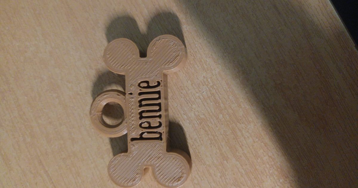 dog name card por Jan Willem Van der sluijs | Descargar modelo STL ...