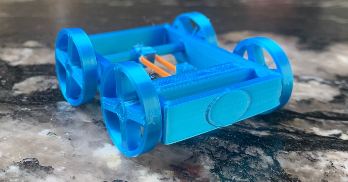rubber band car by kreate | Download free STL model | Printables.com