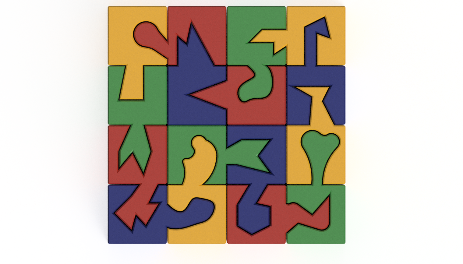 Cube 4x4 pieces puzzle by Ljhtom (Javier Hernando) | Download free STL ...
