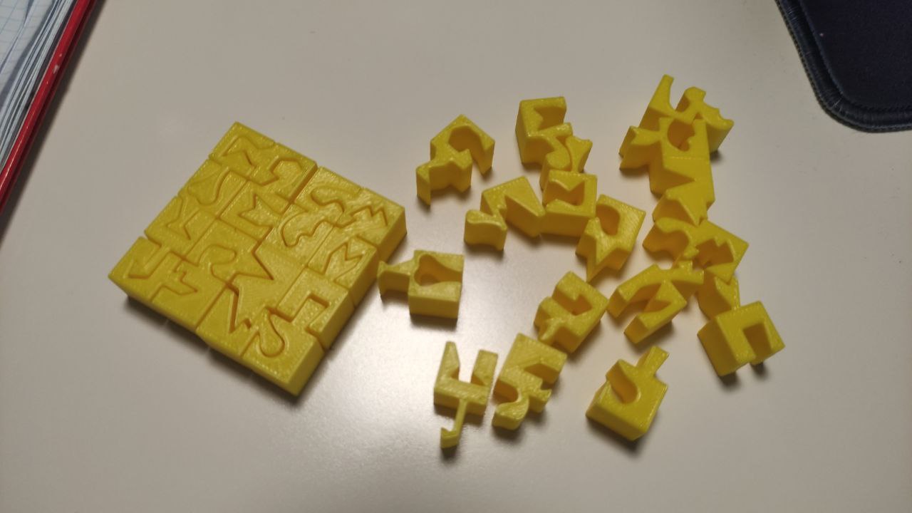 Cube 4x4 pieces puzzle by Ljhtom (Javier Hernando) | Download free STL ...