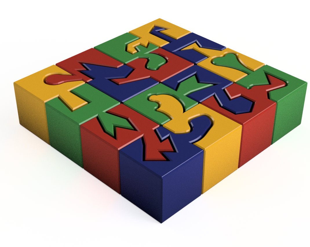 Cube 4x4 pieces puzzle by Ljhtom (Javier Hernando) | Download free STL ...