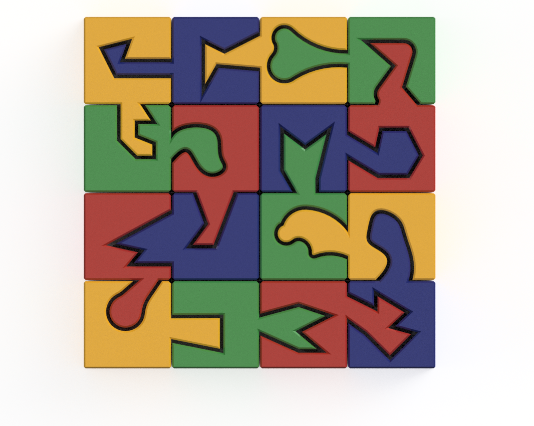 Cube 4x4 pieces puzzle by Ljhtom (Javier Hernando) | Download free STL ...
