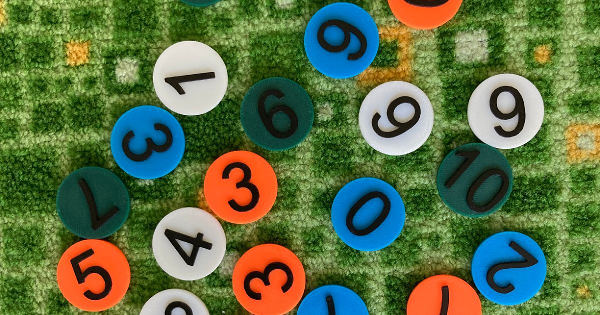 Tokens with numbers (žetony s čísly) by zimbic | Download free STL ...