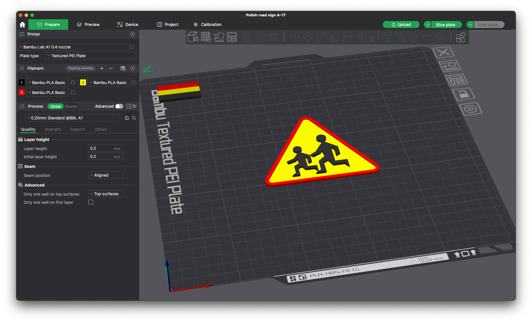 Polish road sign A-17 by Rafal Branczu | Download free STL model ...